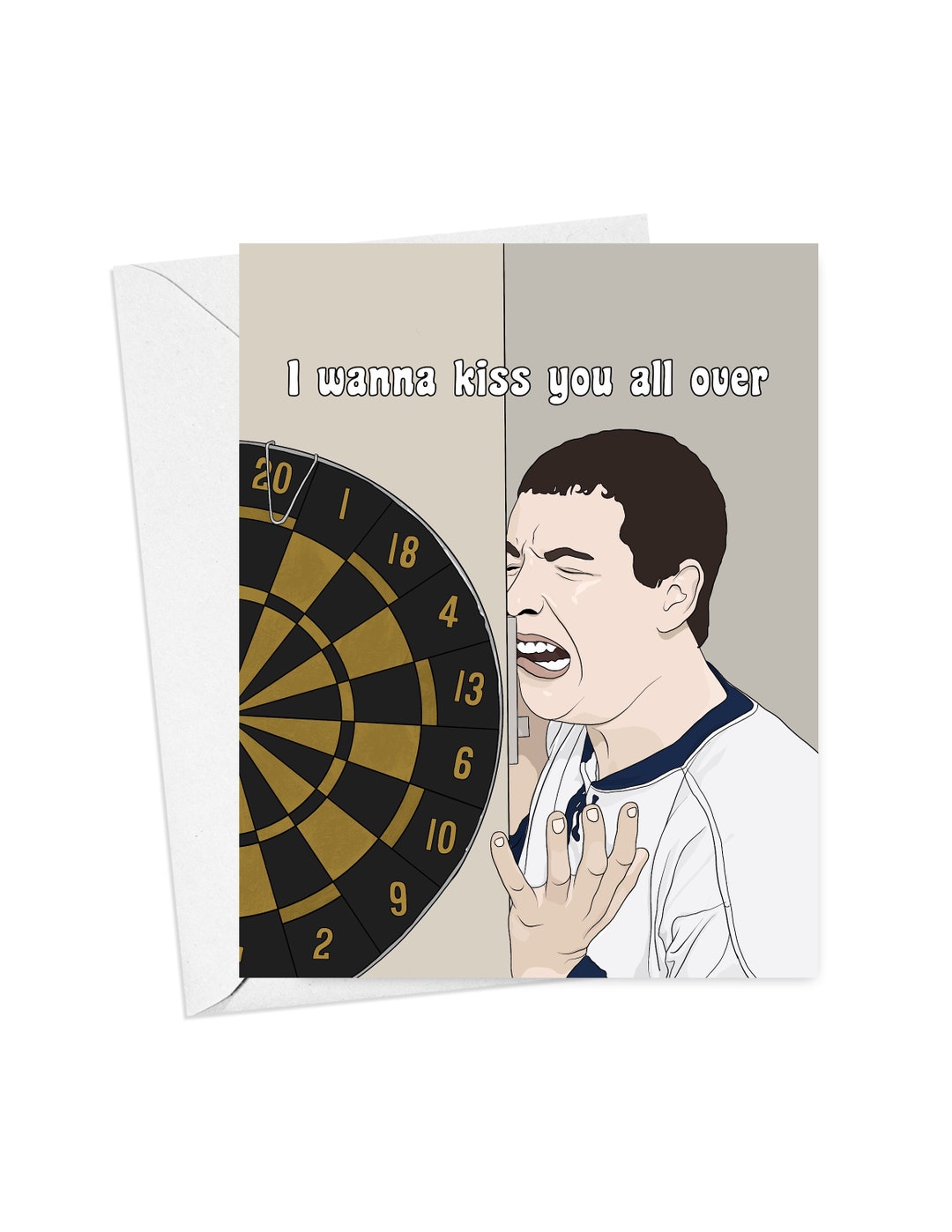 Happy Gilmore Card / I Wanna Kiss You All Over / Funny Valentines Day ...