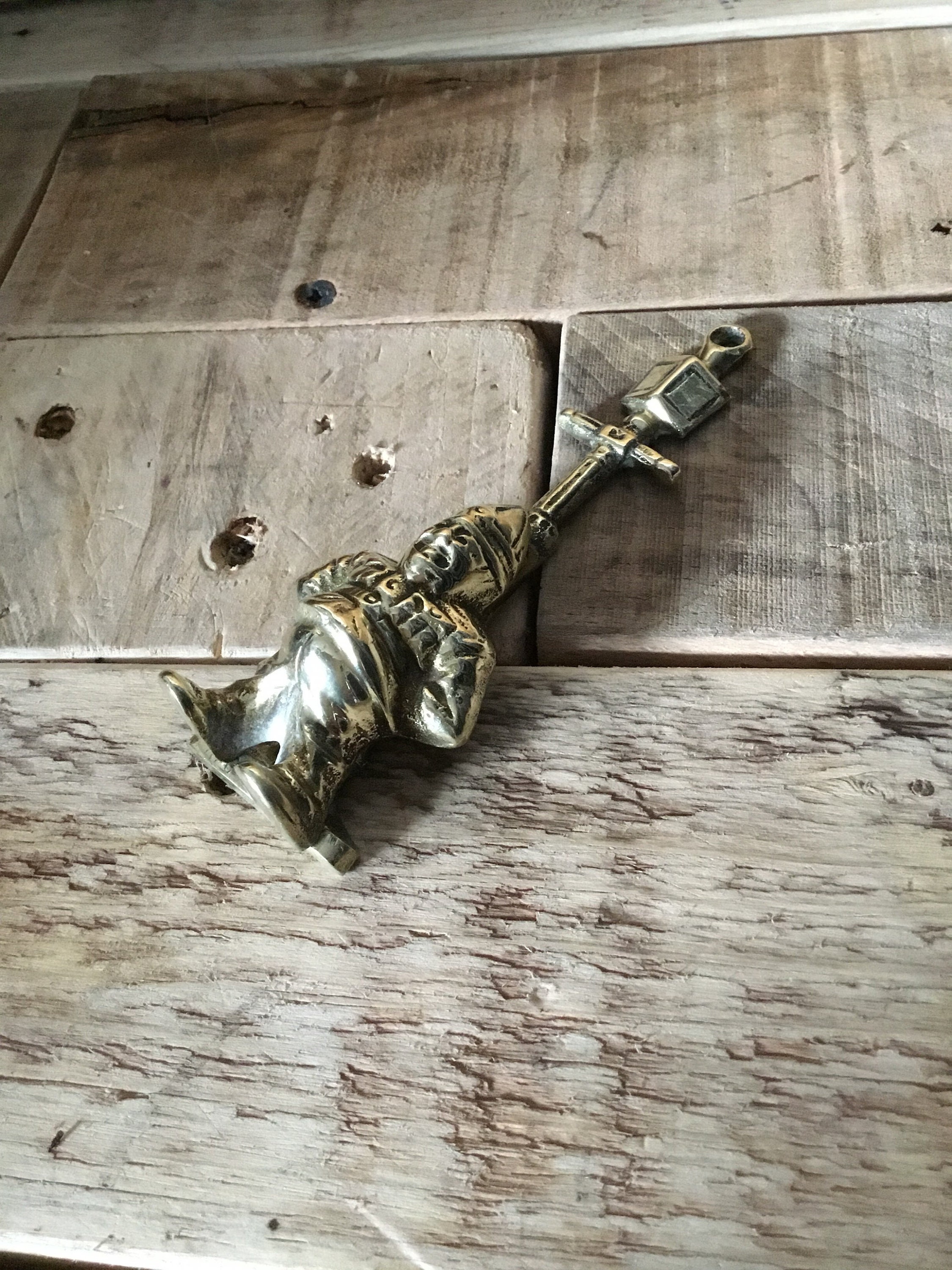 Vintage Cast Brass Policeman Door Knocker 1970's Bobby Door Furniture ...