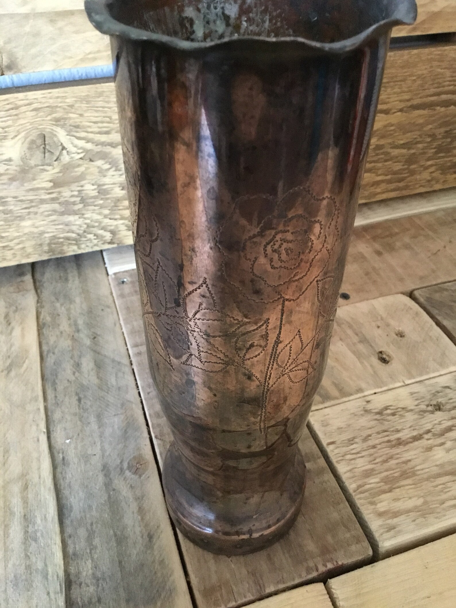 Vintage Trench Art Vase Copper Shell Casing Ideal Gift - Etsy UK