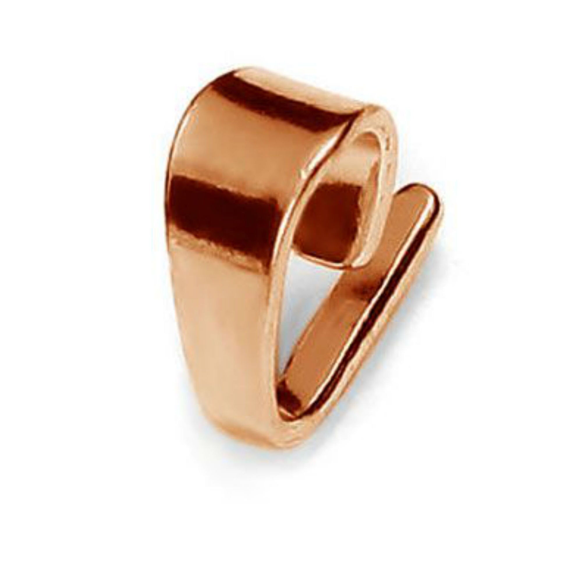 4 Sterling Silver Snap Bail for Pendants 8x4mm Bails 18k Rose - Etsy