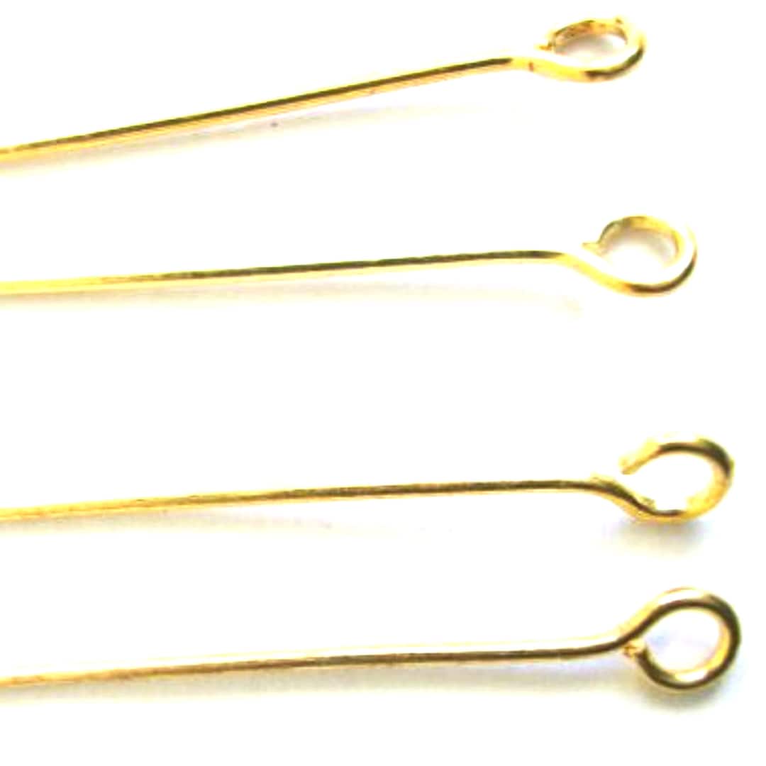 200 Gold Plated Eye Pins 1.5'' 38mm Jewellery Findings - Etsy UK