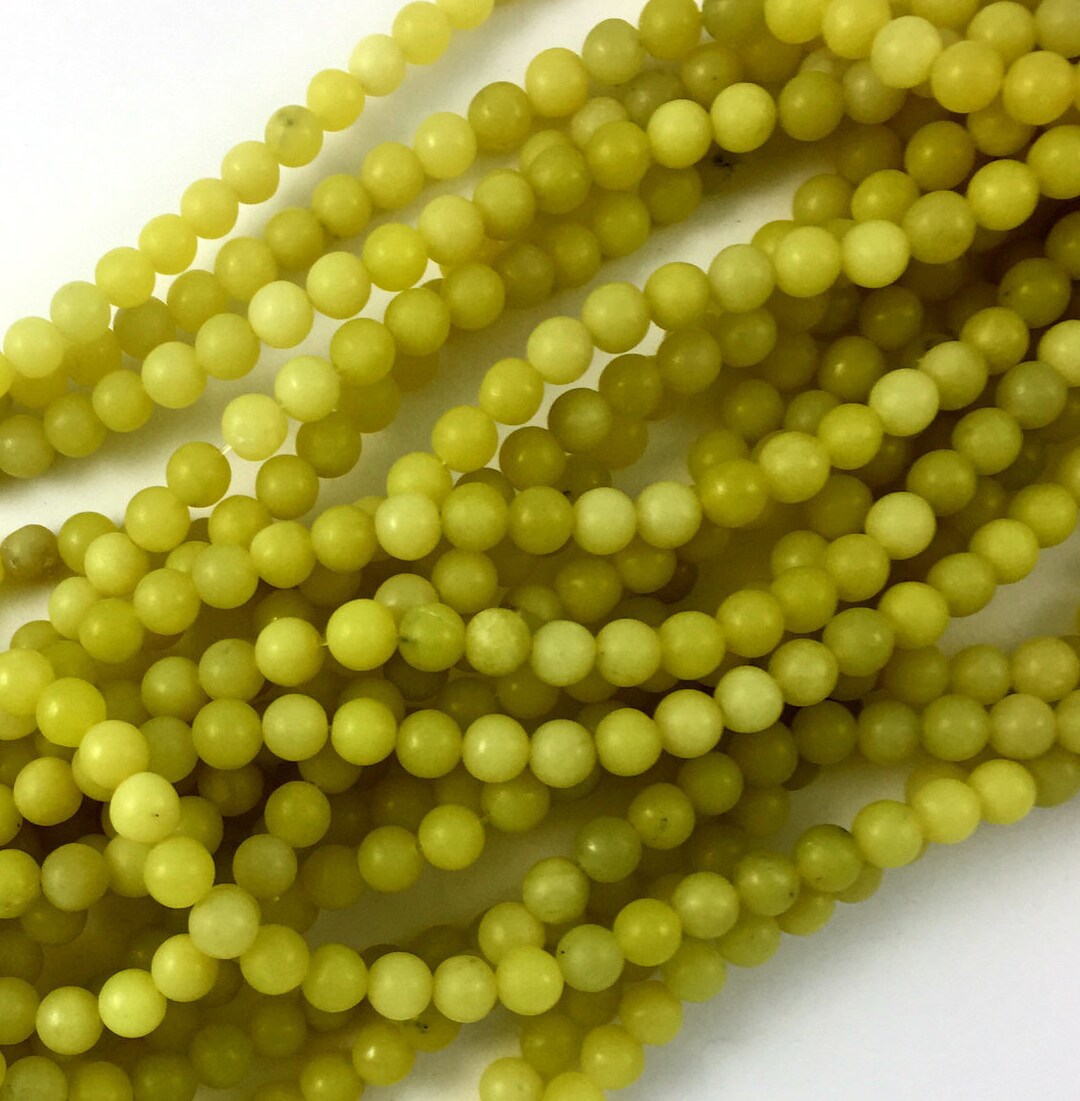 16'' Natural Korean Jade Round Beads, 6mm 8mm 10mm Semi Precious ...