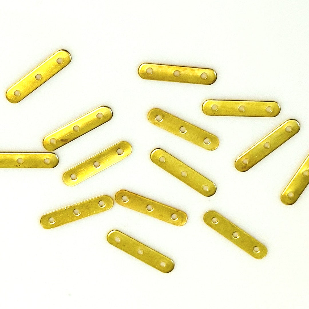 100 Gold Plated 3 Hole Spacer Bars 17x3.5mm Separators - Etsy
