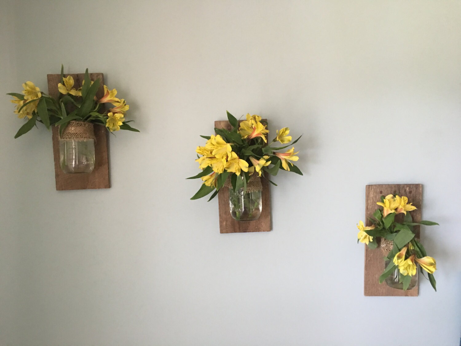 Rustic Mason Jar Wall Vases - Etsy