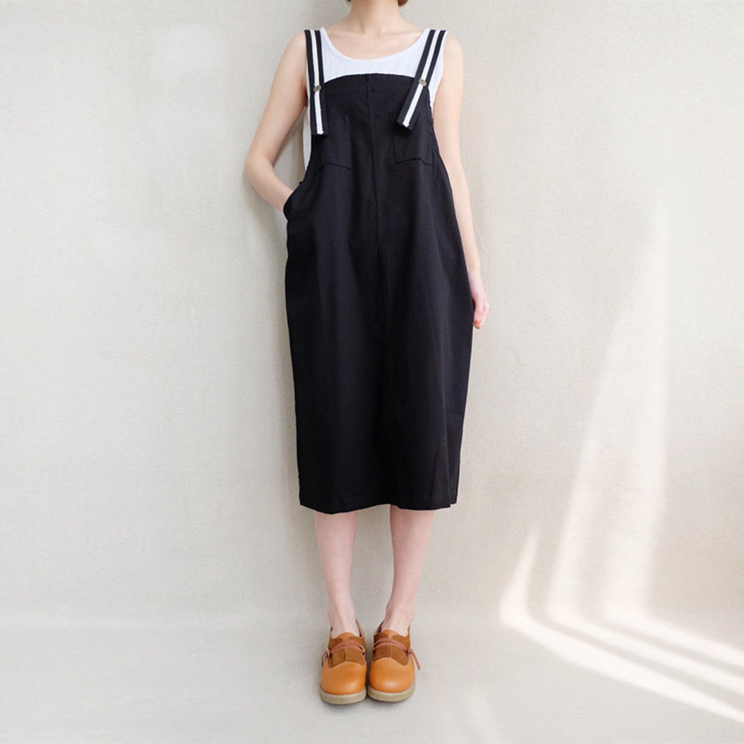 Cotton Apron Dress Women, Adjustable Pinafore Tunic With Pockets ...