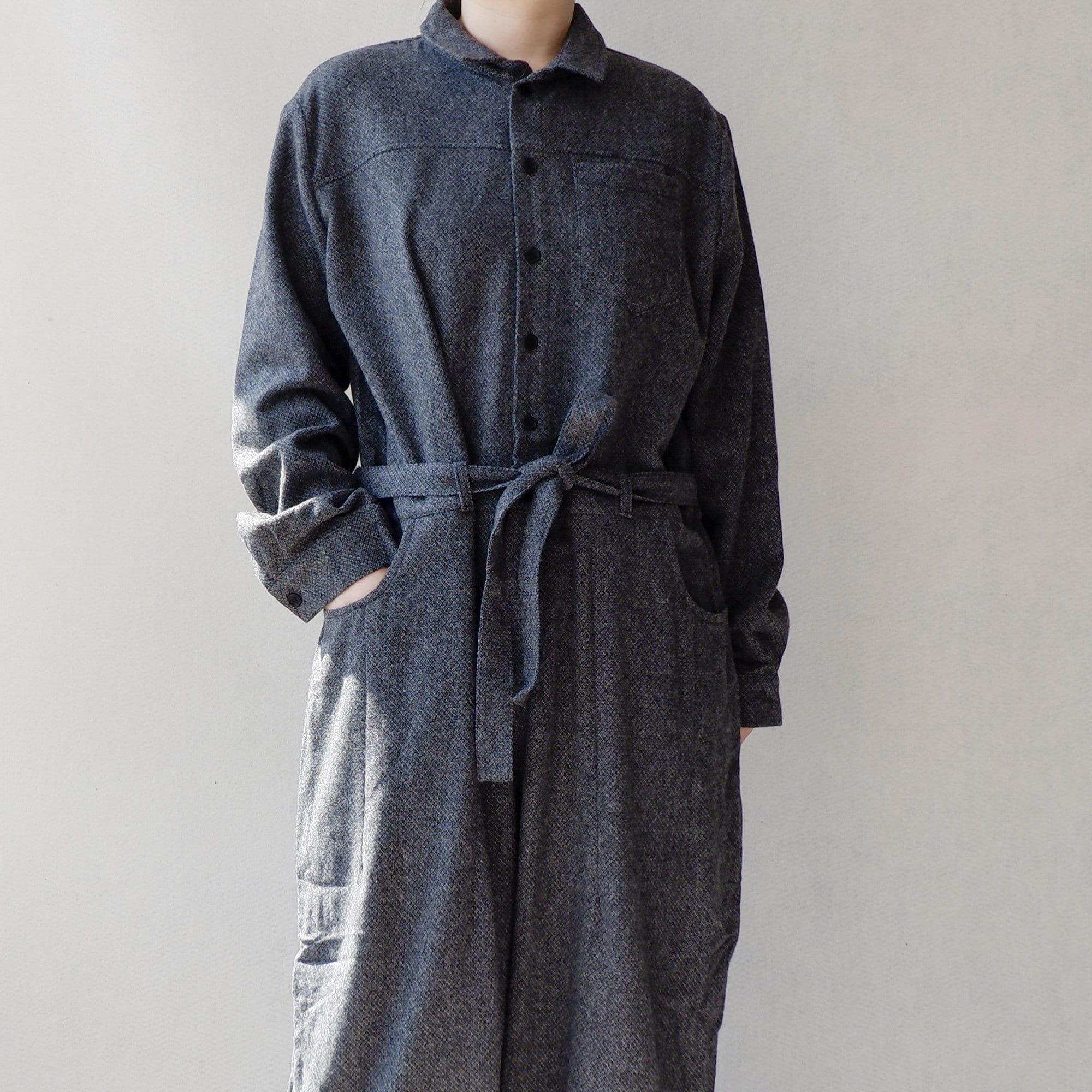 Wool Wide Leg Wrap Jumpsuits Winter, Vintage Wool Romper, Loose Fit ...