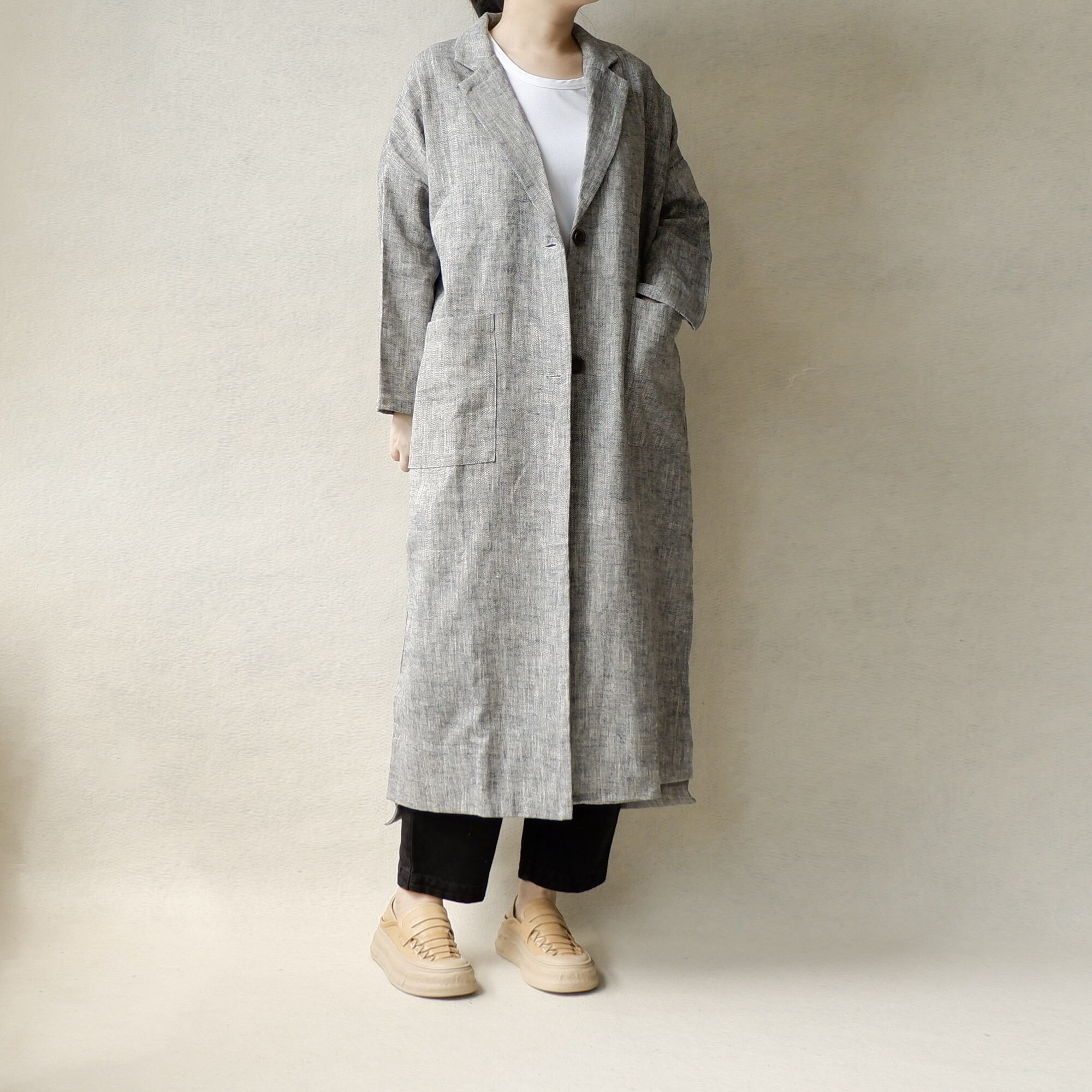 Handmade Linen Maxi Duster Coat: Women's Oversized Blazer Jacket, Long ...