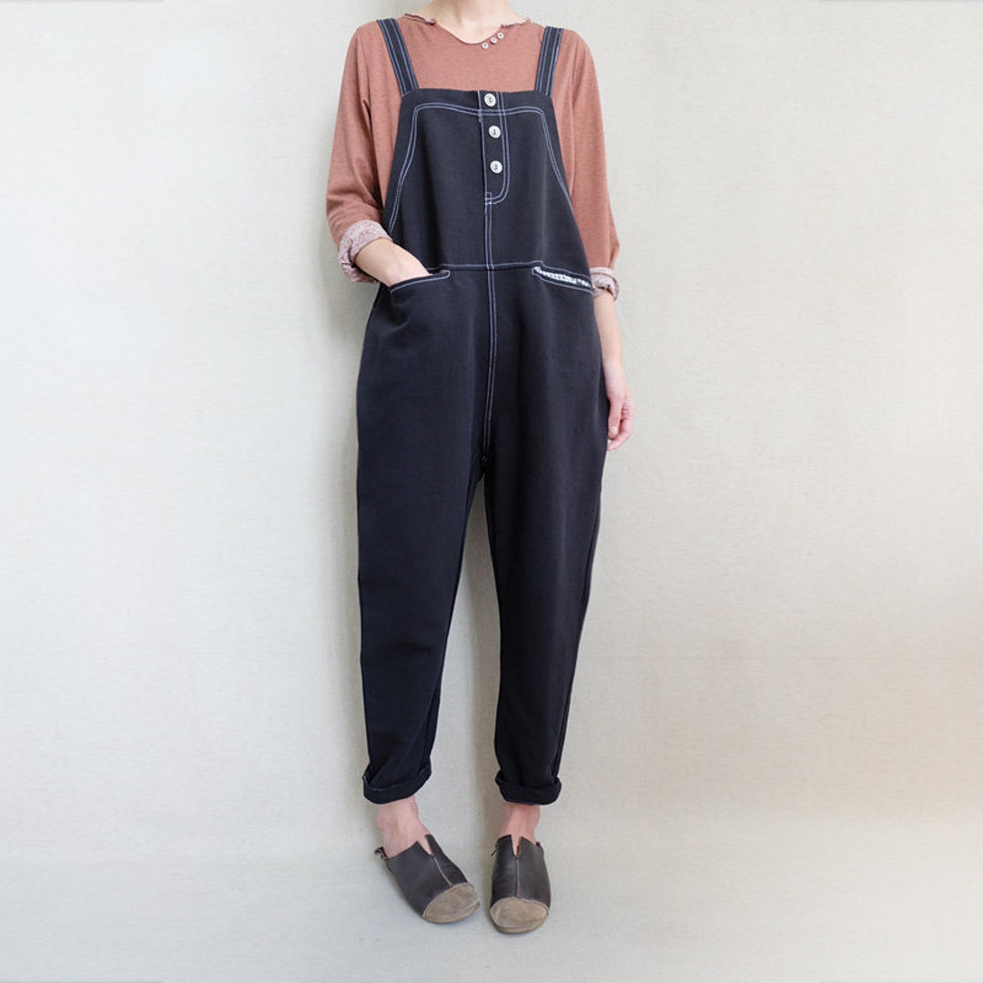 Handmade Linen Overalls: Women's Wide Leg Jumpsuit With Pockets - Etsy