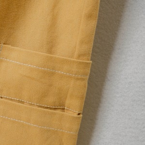 Yellow Overalls Unisex Linen Jumpsuits Garden Romper With Pockets ...