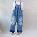 Personalized Embroidered Denim Overalls: Vintage Style Wide Leg ...