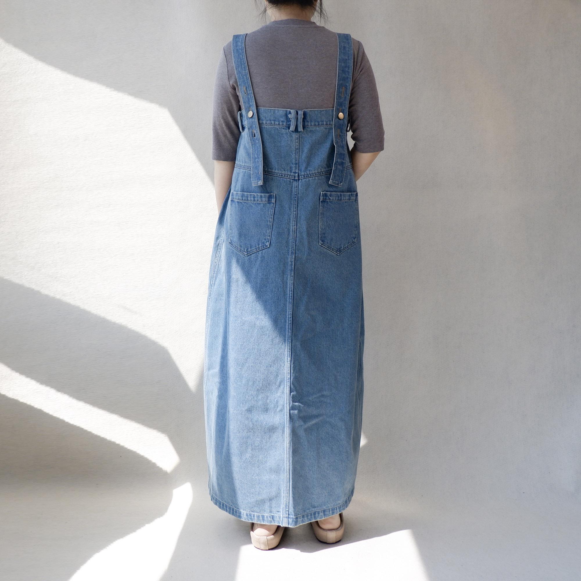 Vintage Denim Overall Dress: Adjustable Pinafore Apron With Pockets - Etsy