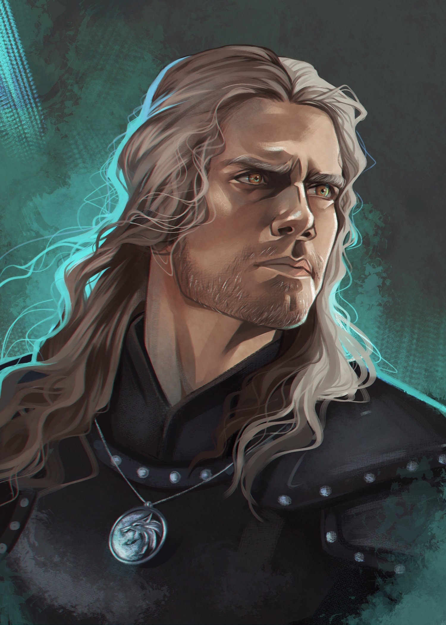 Geralt of Rivia the Witcher Print - Etsy