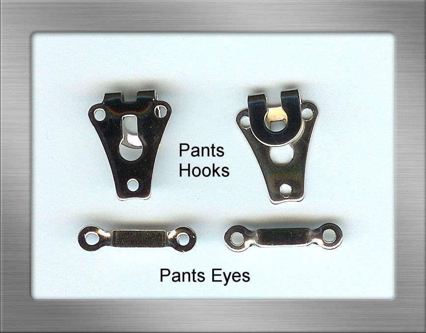 100 Sets Sew on Type Pant / Trouser Hook and Eye - Silver Color US - Etsy