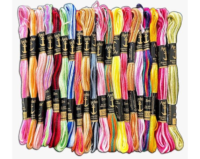 Choose 1 Variegated / Multi Color Crochet Cotton Thread Knitting Yarn ...