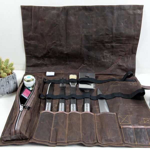 Grill Tool Roll Bag - Etsy