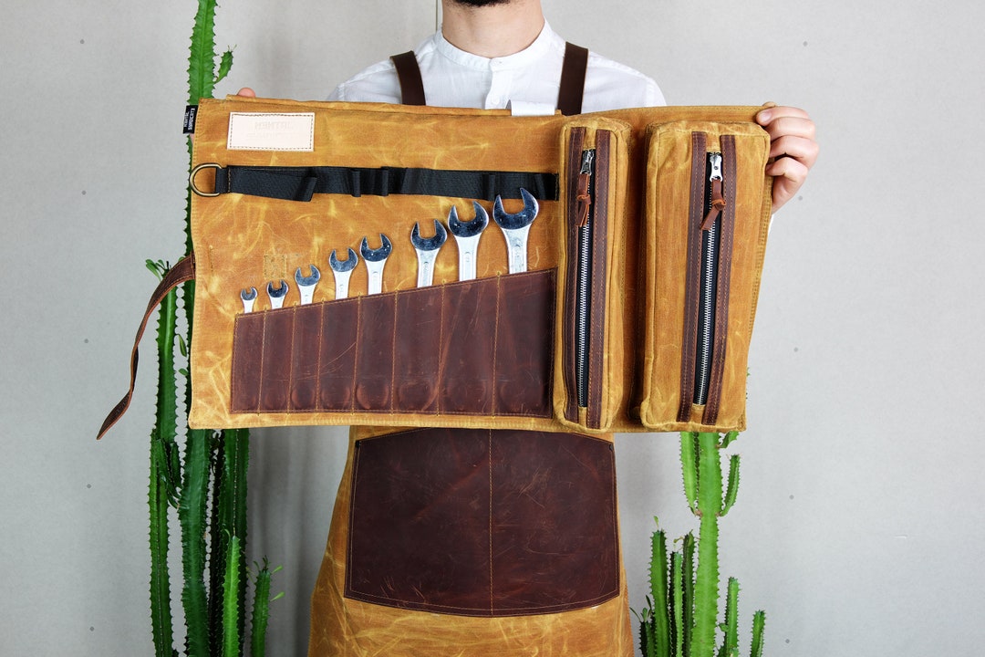Heavy Duty Canvas Tool Roll up Pouch for Wrench / Chisel, 14", Extra ...