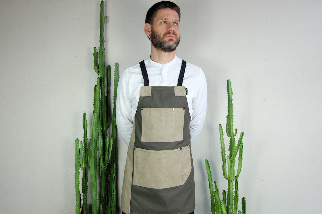 Unique Cotton Canvas Dog Groomer Apron With Multiple Pockets, Custom ...