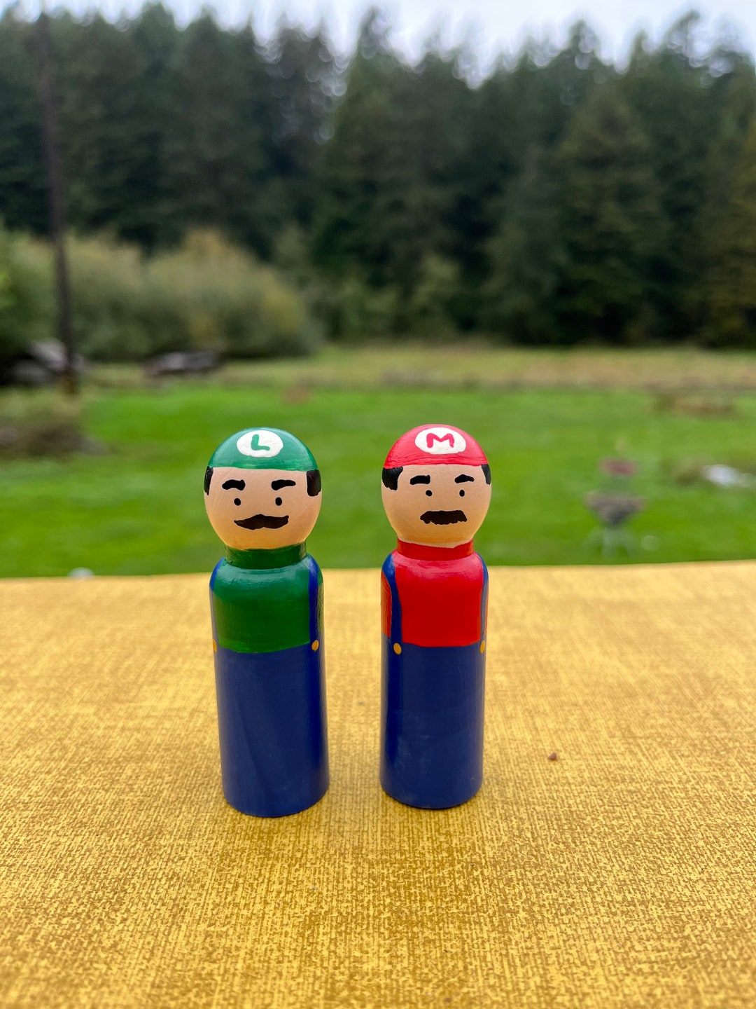 Set of 2 Super Mario Bros Peg Dolls / Waldorf Inspired / Loose - Etsy