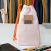 Little Tool Bag Pouch With Drawstring Top and Pocket, in Durable Cotton ...