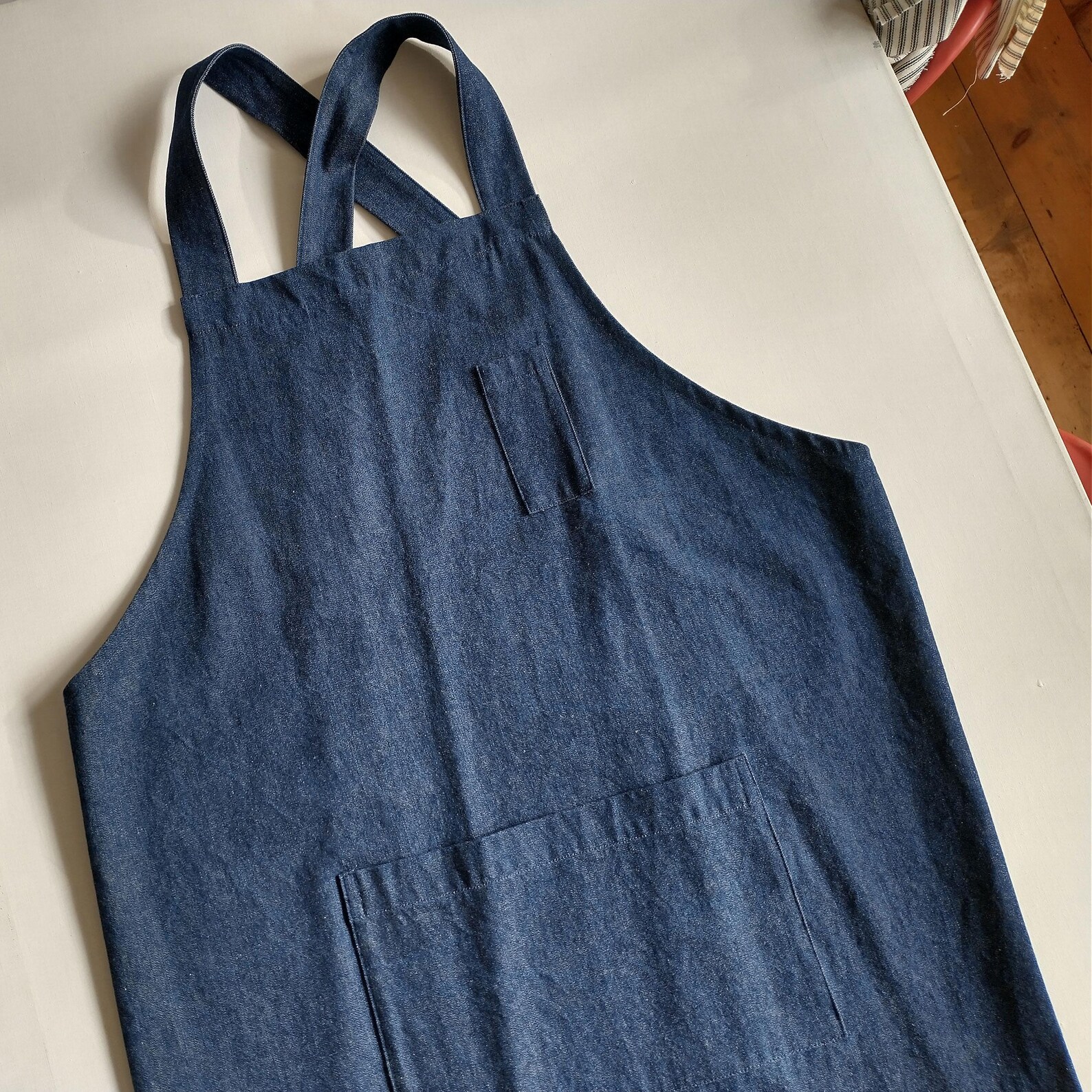 Denim Cross Back Aprons. Comfortable Pinafore Handmade for Artists ...