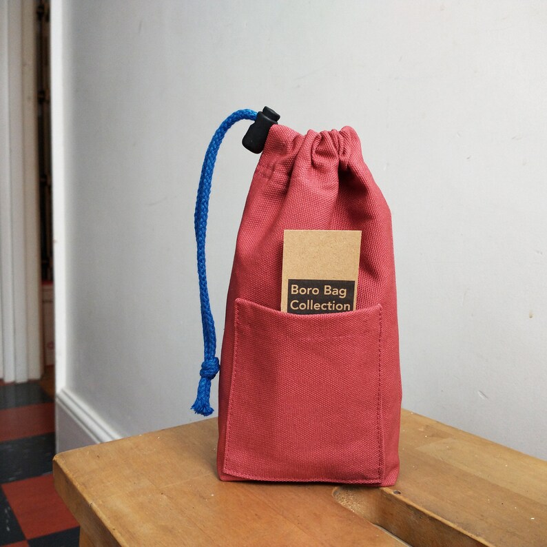 Little Tool Bag Pouch With Drawstring Top and Pocket, in Durable Cotton ...