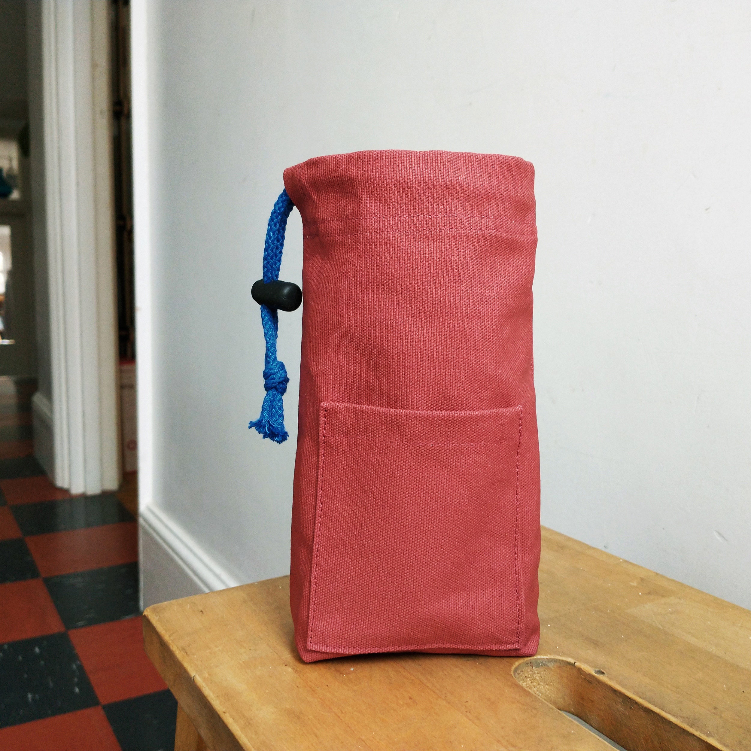 Little Tool Bag Pouch With Drawstring Top and Pocket, in Durable Cotton ...