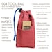 Little Tool Bag Pouch With Drawstring Top and Pocket, in Durable Cotton ...