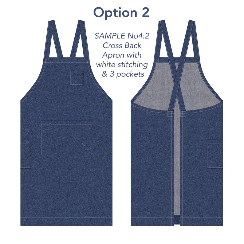 Denim Cross Back Aprons. Comfortable Pinafore Handmade for Artists ...