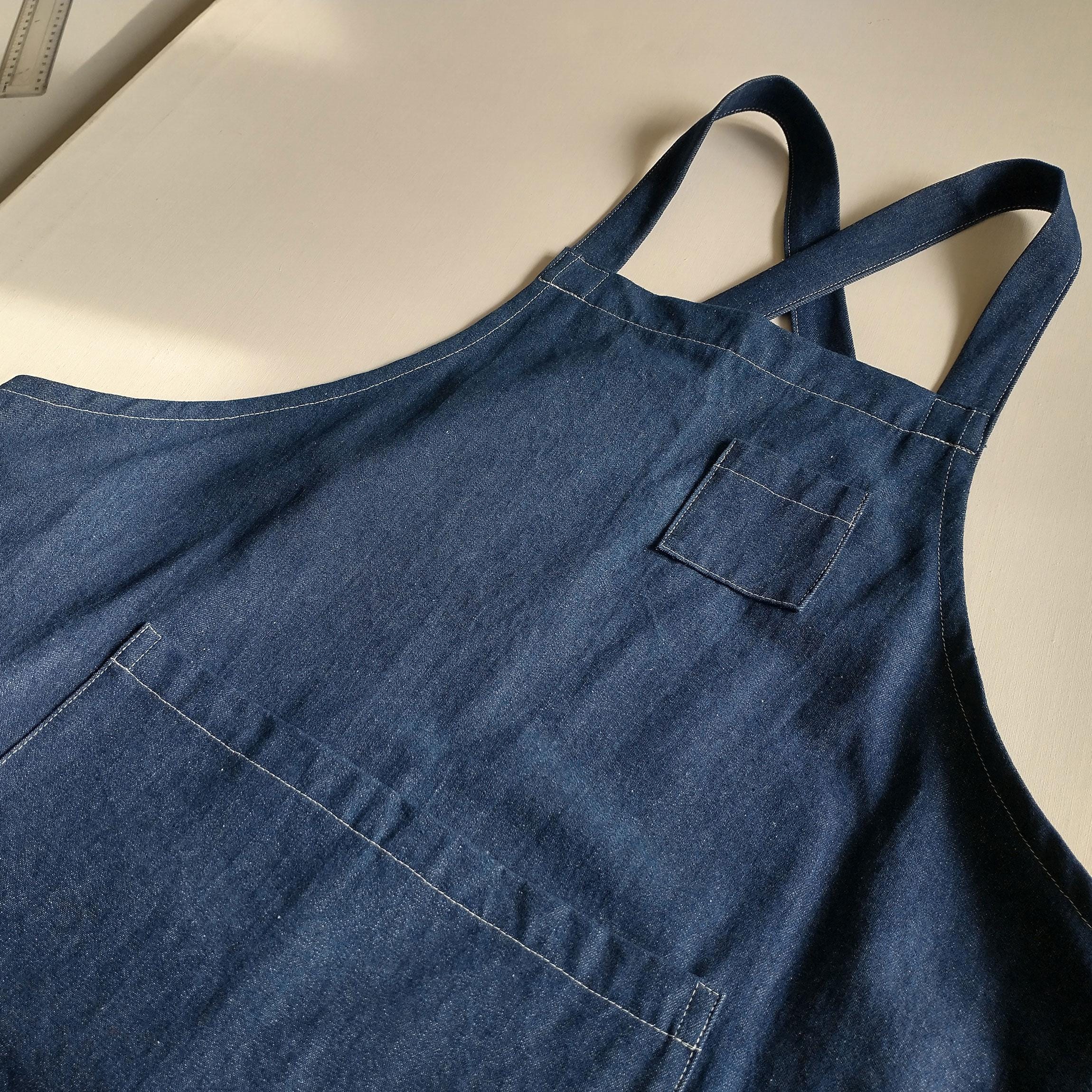 Denim Cross Back Aprons. Comfortable Pinafore Handmade for Artists ...