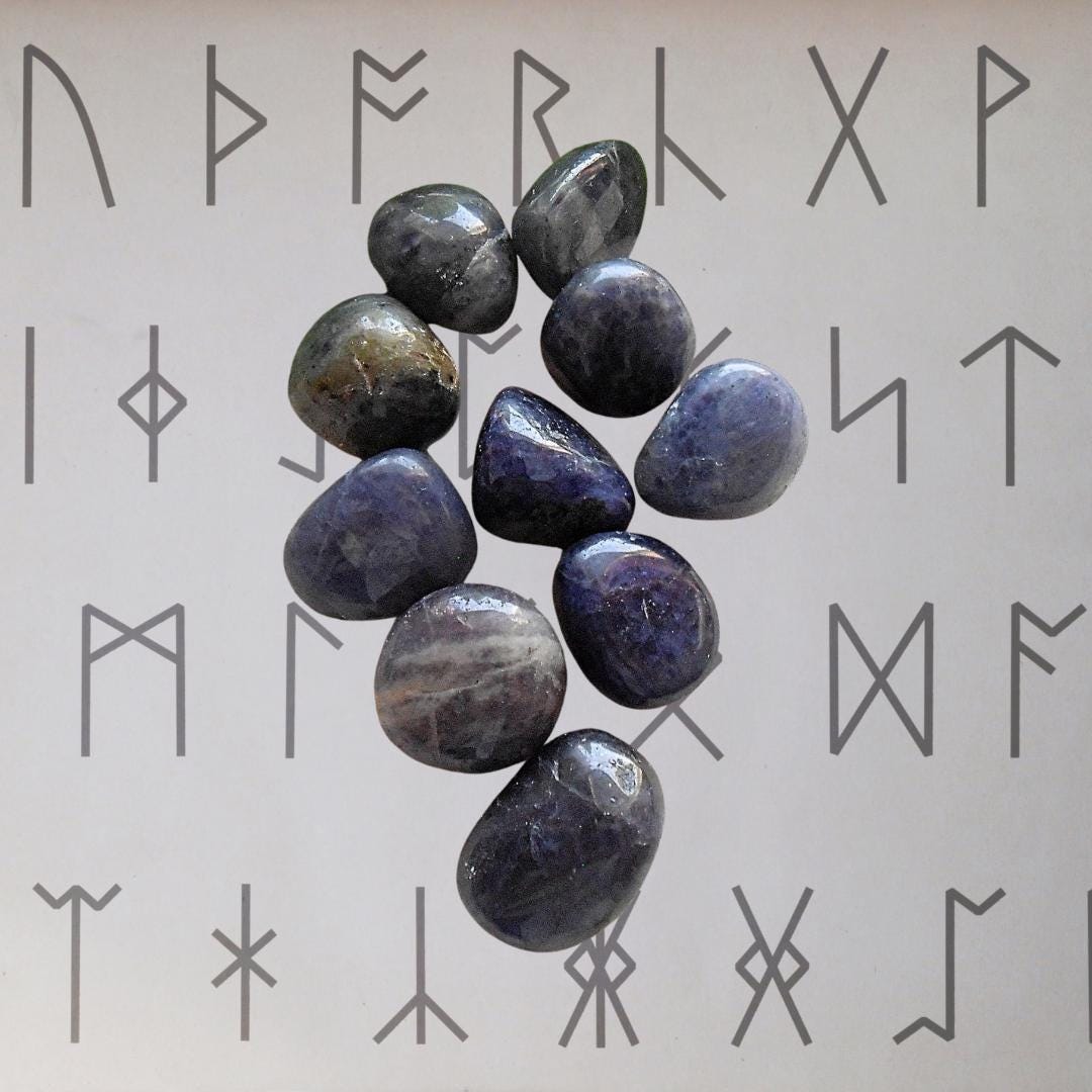 Iolite Crystal for Intuition & Aura Cleansing | Viking's Compass Stone ...