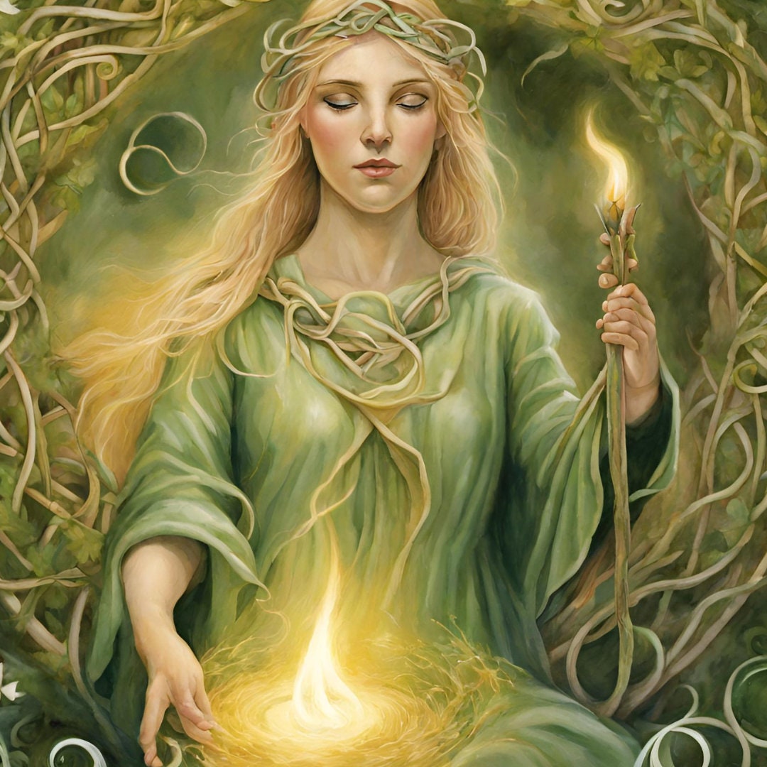 Brigid, Celtic Goddess of Fire Digital Art Instant Download - Etsy