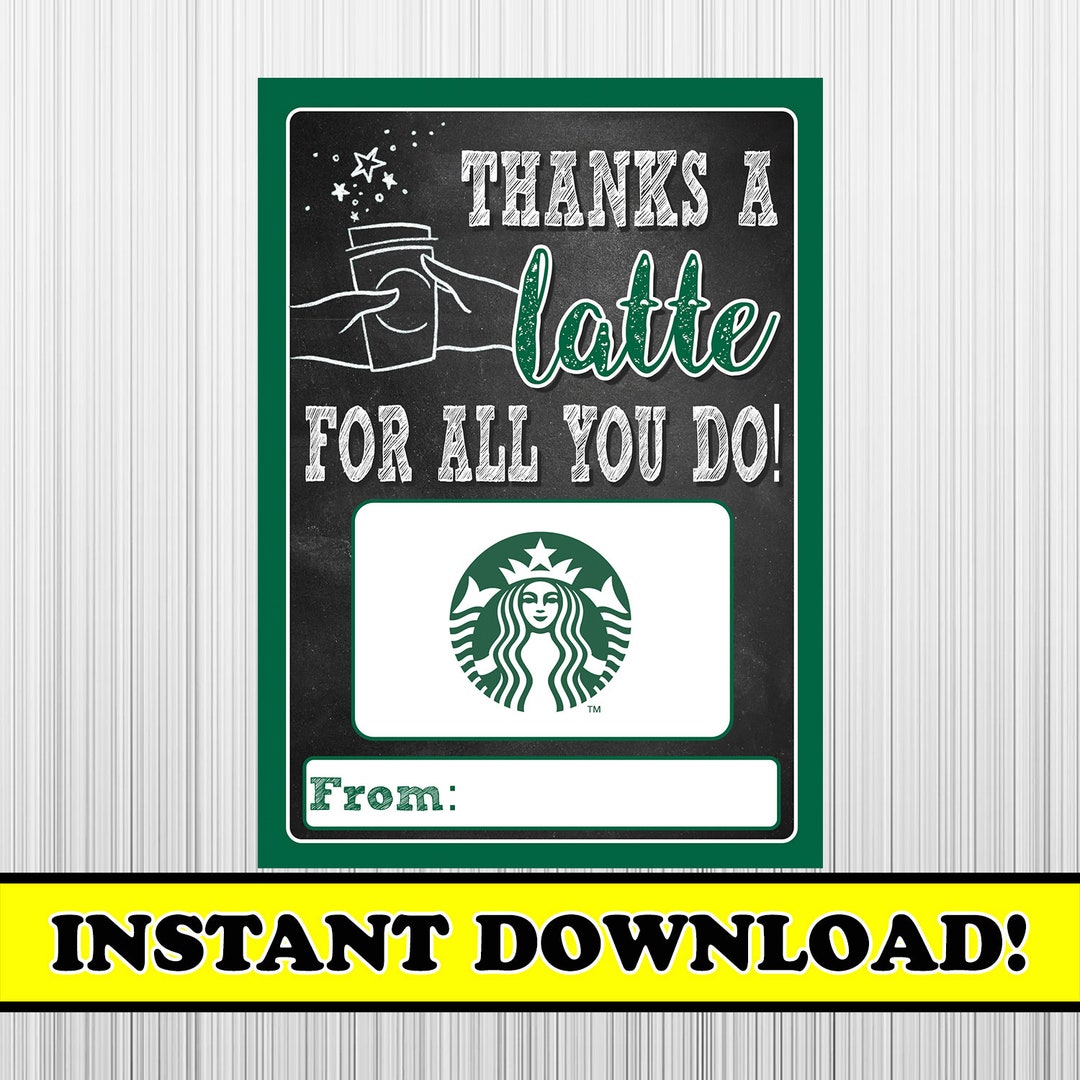 Teacher Appreciation Starbucks Starbucks Gift Card Holders - Etsy