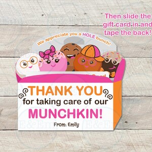 Teacher Appreciation Donut Hole Gift Card Holder | Our Little Munchkin ...