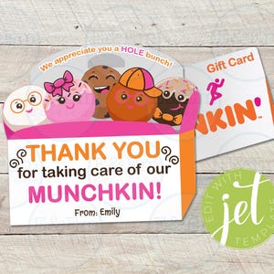 Teacher Appreciation Donut Hole Gift Card Holder | Our Little Munchkin ...