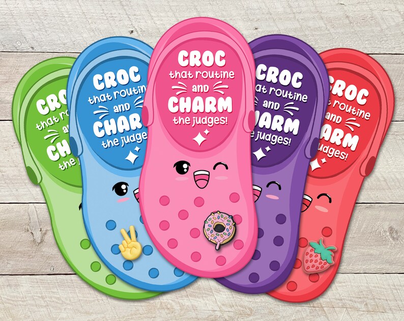 Croc That Routine and Charm the Judges Good Luck Tags, 5 Colors ...
