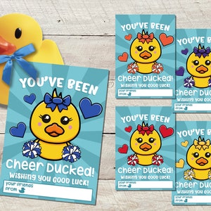 Cheer Duck Good Luck Tags, 5 Colors Included of Competition Game Labels ...