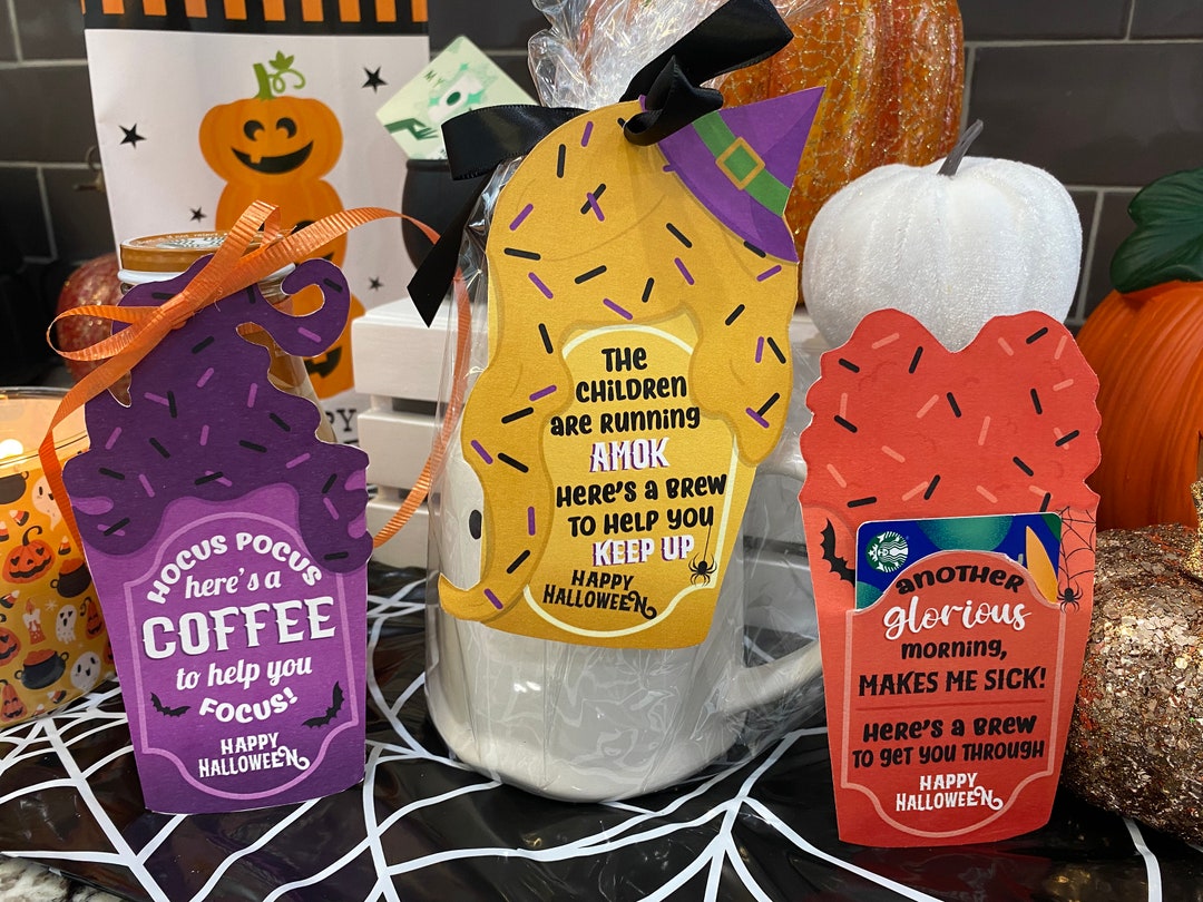 Witch Halloween Coffee Gift Card Holder, Teacher Gift, Staff Gift ...