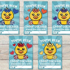 Cheer Duck Good Luck Tags, 5 Colors Included of Competition Game Labels ...