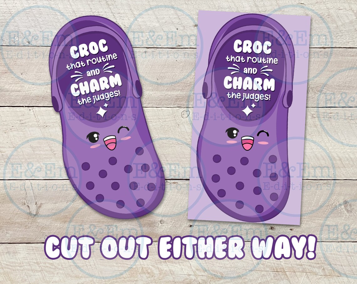 Croc That Routine and Charm the Judges Good Luck Tags, 5 Colors ...