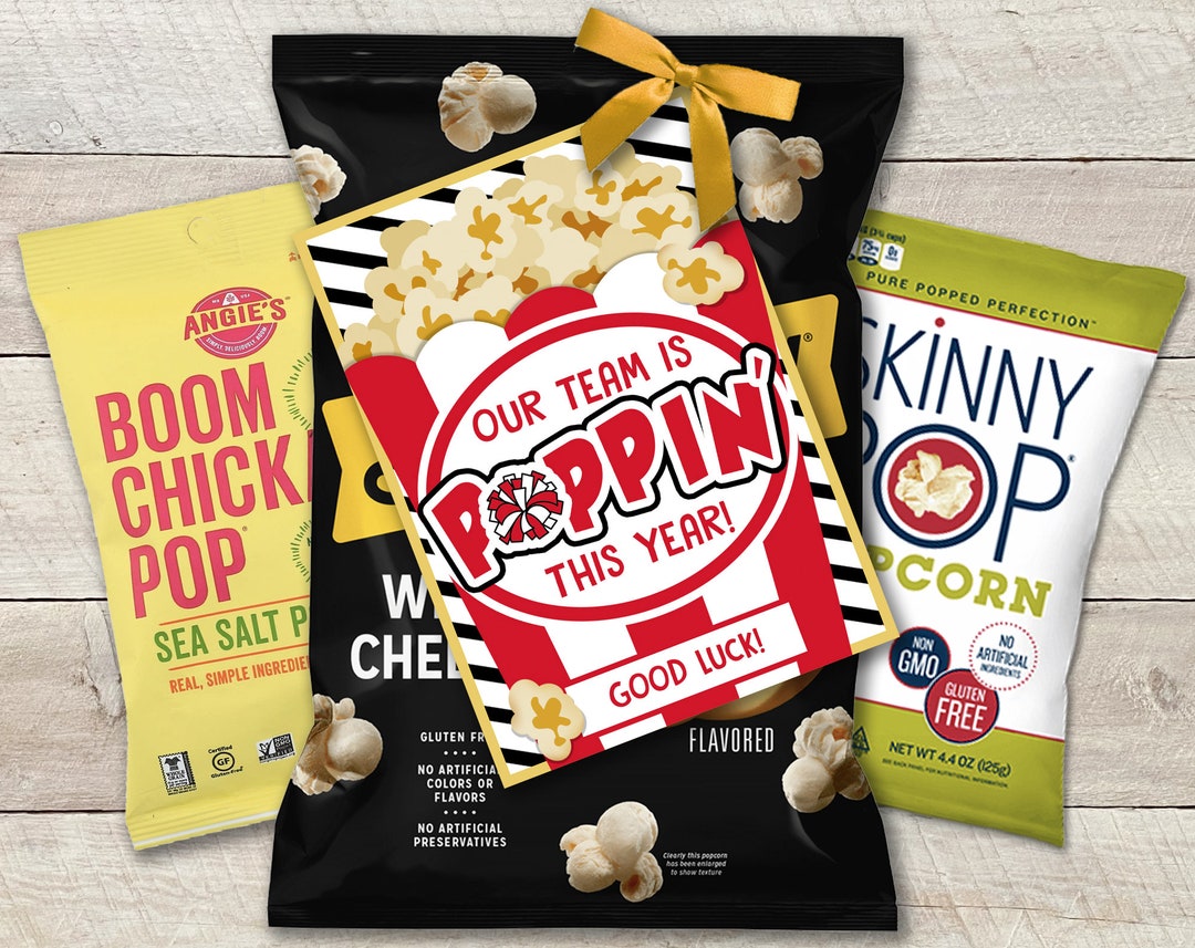 Cheer Competition Gift Popcorn | Our Team is Poppin' Good Luck Tags ...