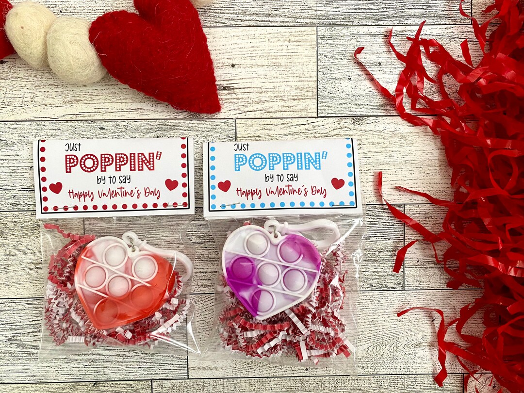 Valentine's Day Pop It Treat Bag Topper School | Just Poppin' by Popit ...