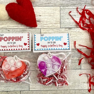 Valentine's Day Pop It Treat Bag Topper School | Just Poppin' by Popit ...