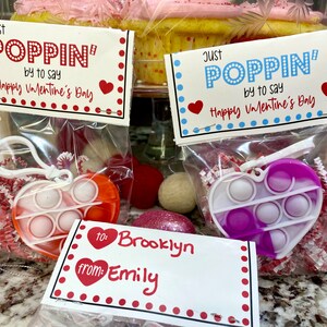Valentine's Day Pop It Treat Bag Topper School | Just Poppin' by Popit ...