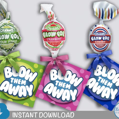 Blow Them Away Good Luck Tags 5 Colors Included of - Etsy