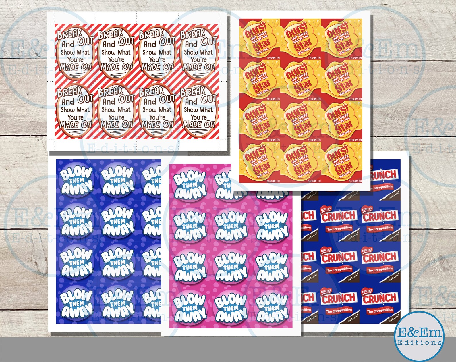 Sports Good Luck Tags Bundle 5 Files Included of Competition | Etsy