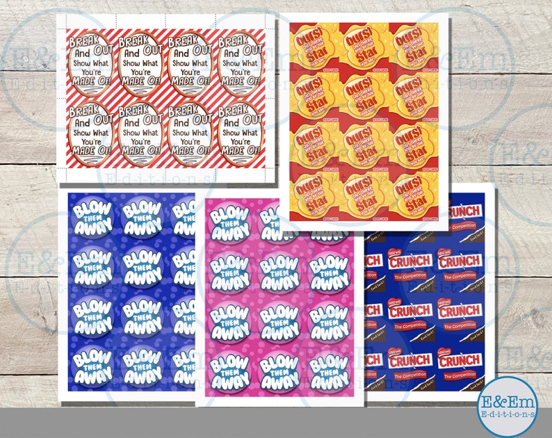 Sports Good Luck Tags Bundle, 5 Files Included of Competition Treat ...