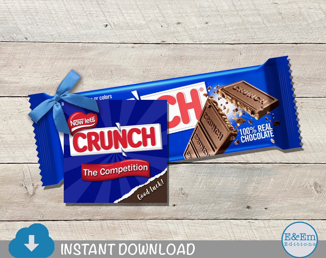 Crunch the Competition Good Luck Tags, Sports Competition Treat Labels ...