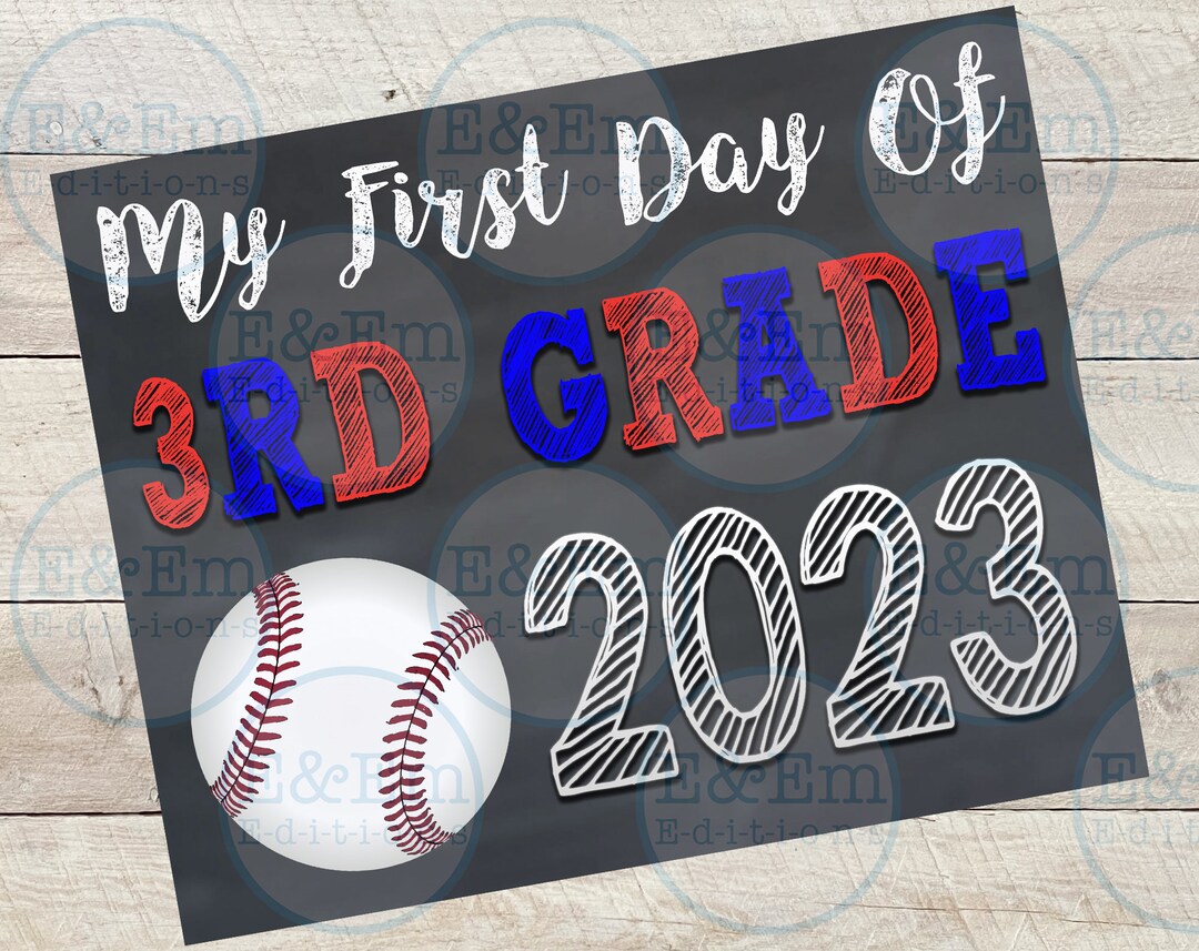 First Day of Third Grade Sign, First Day of 3rd Grade Sign, First Day ...