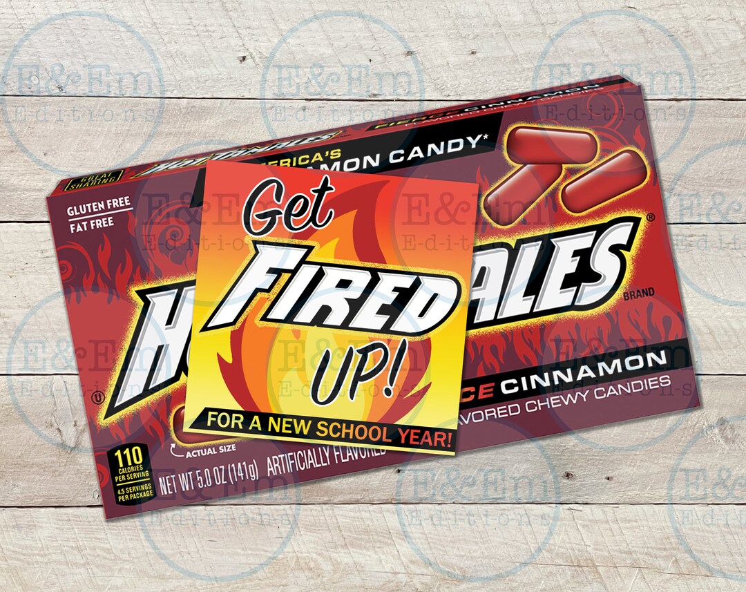 Get Fired up for A New School Year Tags | Back to School Treat Labels ...