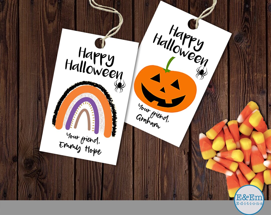 Halloween Treat Tag, Gift Tag, Halloween Bag Tag, Sweet Treats Tags ...